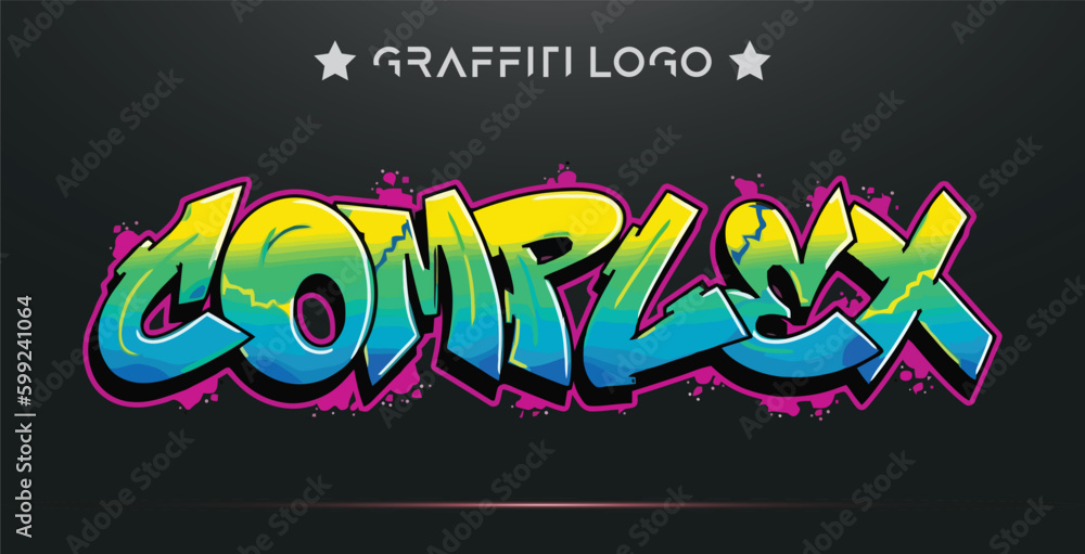 COMPLEX Graffiti logo text style effect - Graffiti text style theme ...