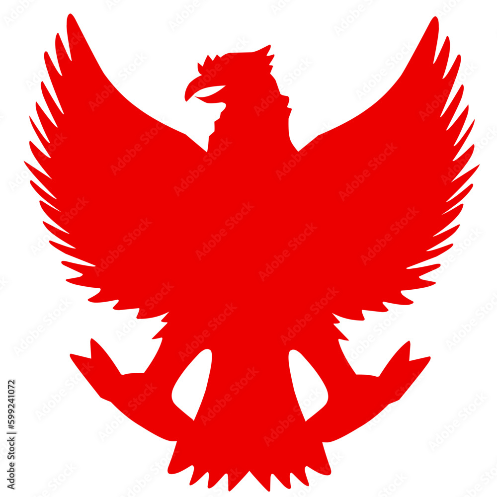 Garuda silhouette the basic symbol of Indonesian Pancasila vector de ...