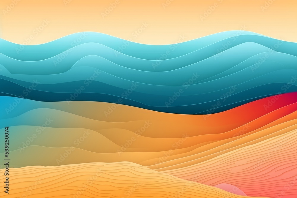 Water surface, Wave of the ocean on the sandy beach, Nature background ...