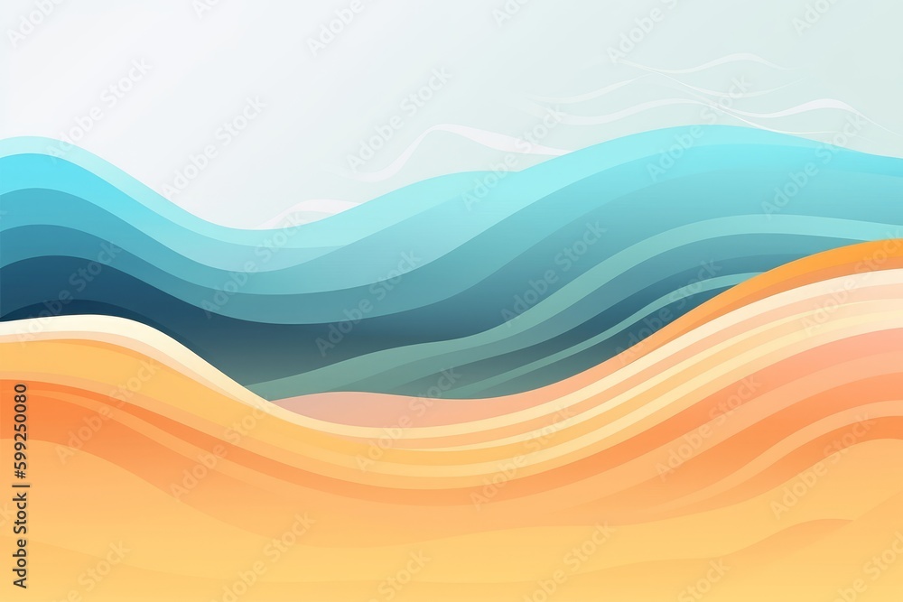 Water surface, Wave of the ocean on the sandy beach, Nature background ...