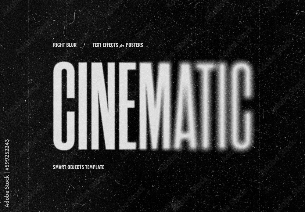 Noir Text Effect Mockup Stock Template | Adobe Stock