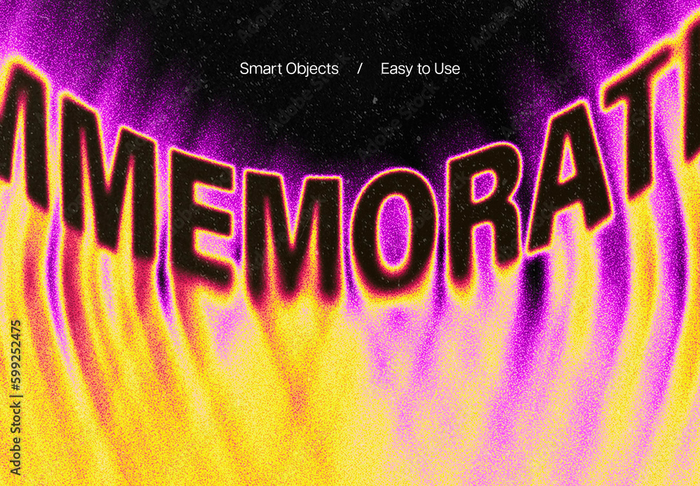 Unstable Text Effect Mockup Stock Template | Adobe Stock