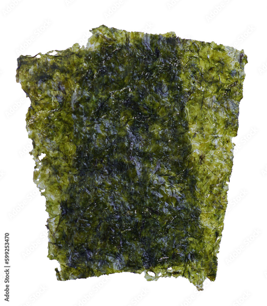 Foto de Sheet of dried seaweed or Dry japanese organic seaweed isolated ...