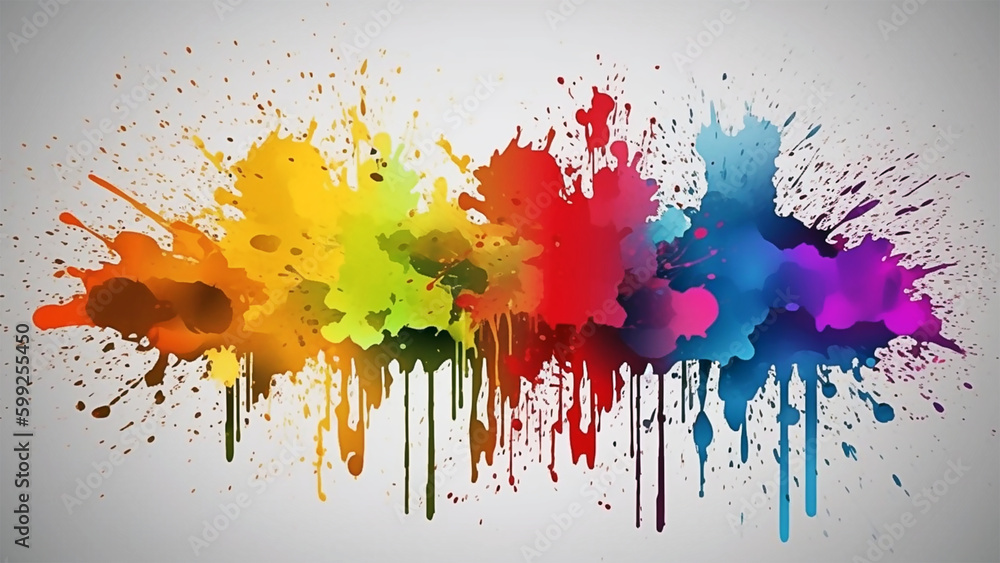 Abstract Pride Flag Colors in paint splatter style Stock Illustration ...