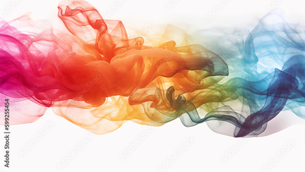 Abstract Pride Flag Colors in colored smoke design Stock Illustration ...