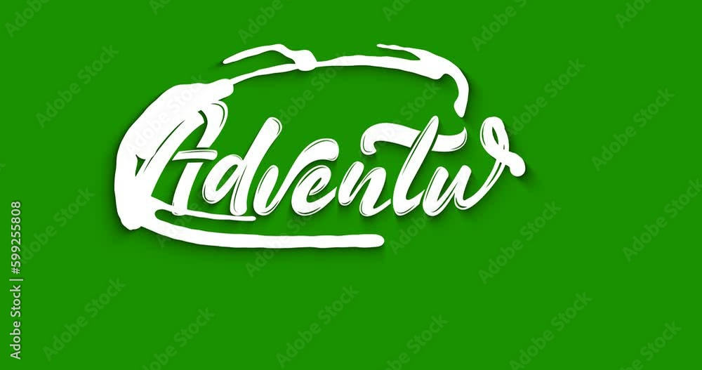 Adventure animation. Handwriting modern calligraphy text animated with ...