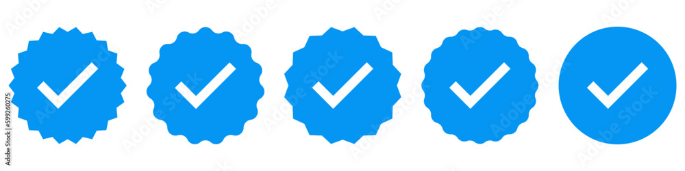 Verified account or profile - vector mark. Premium profile icon. Set of ...