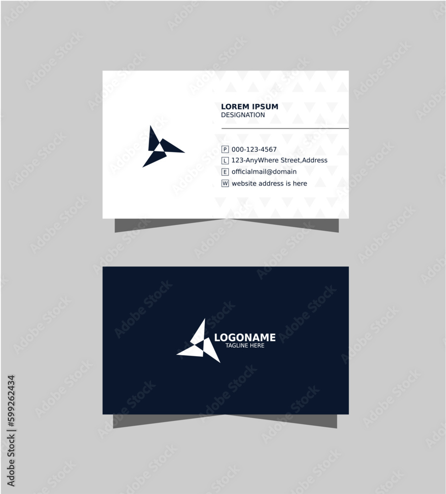 Minimal business card template design. Simple business card layout ...