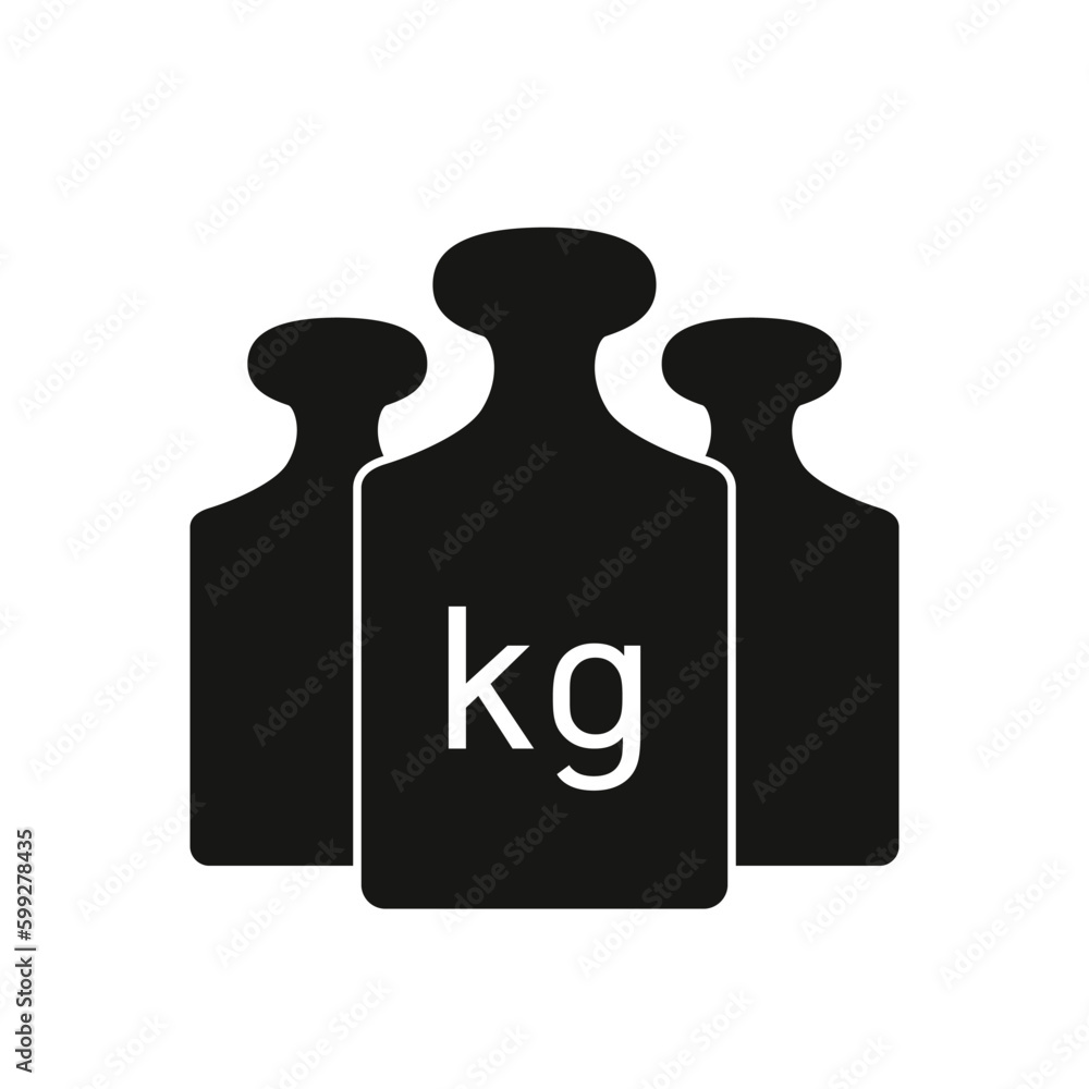 Weight graphic icon set. Weight signs isolated on white background ...