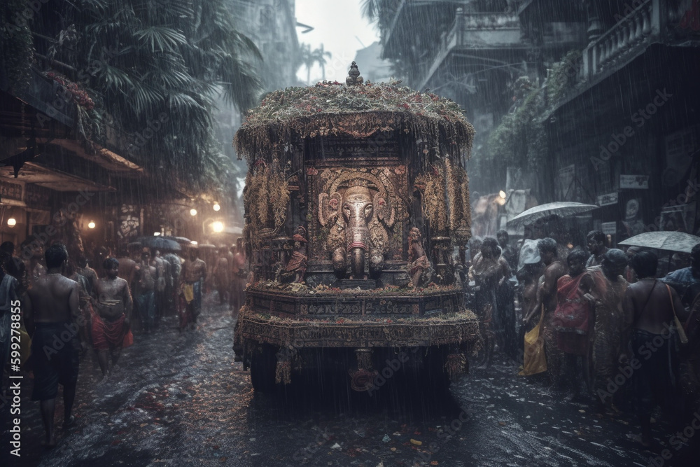 Ratha-yatra festival of Lord Jagannatha, Balabhadra and Subhadra during ...