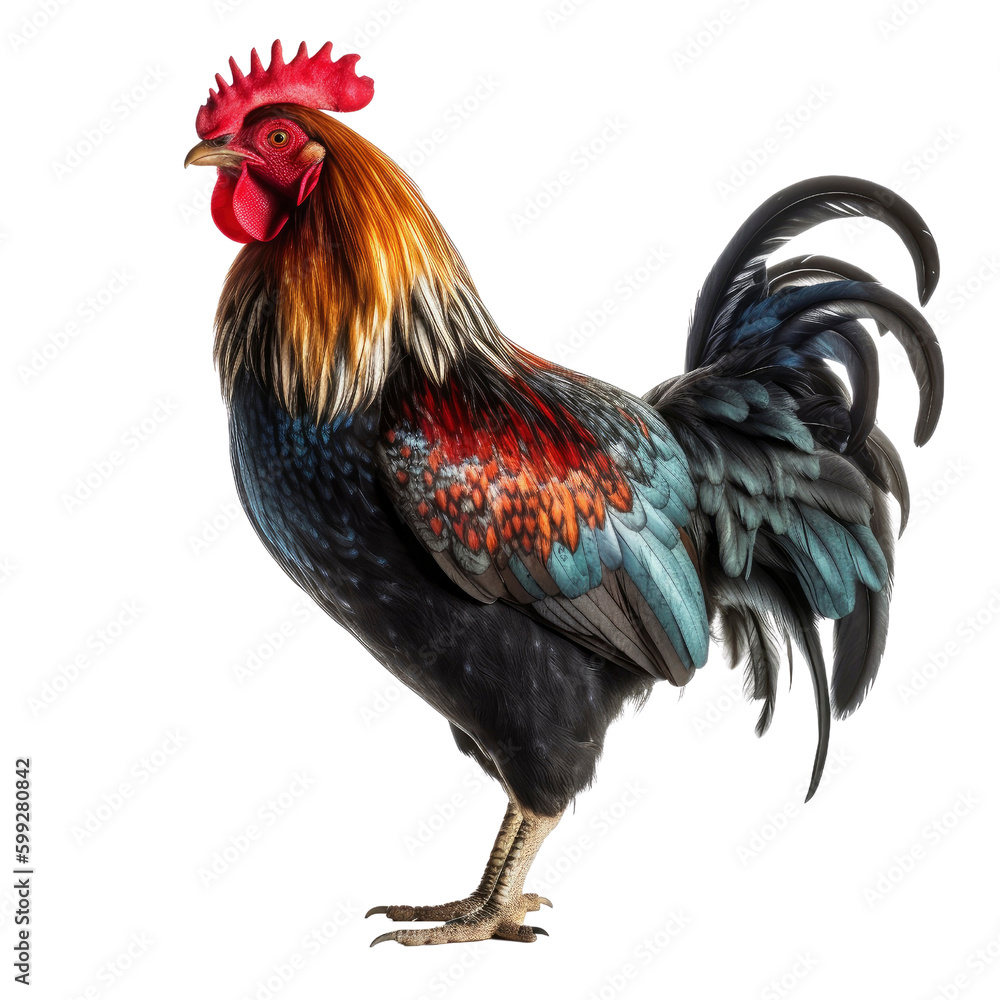 rooster transparent background, png Stock Illustration | Adobe Stock
