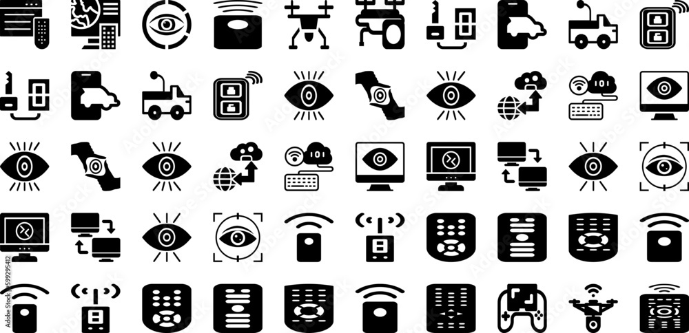 Emote Icon Set Isolated Silhouette Solid Icons With Illustration ...