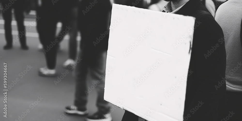 A sign denouncing racism, symbolizing the ongoing struggle against ...