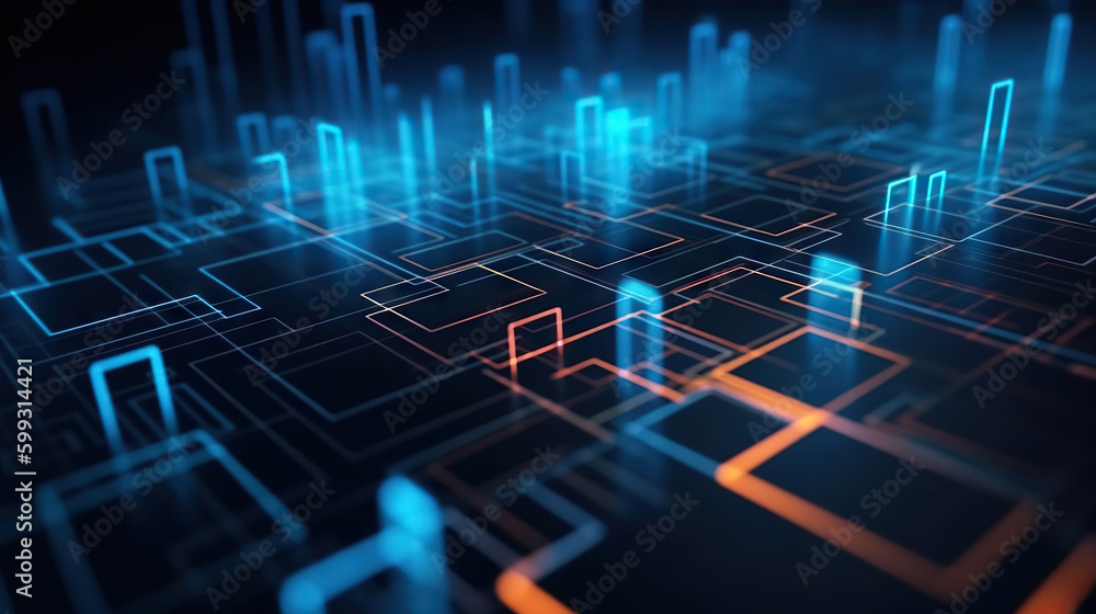 Modern digital abstract 3D background. Can be used in the description ...