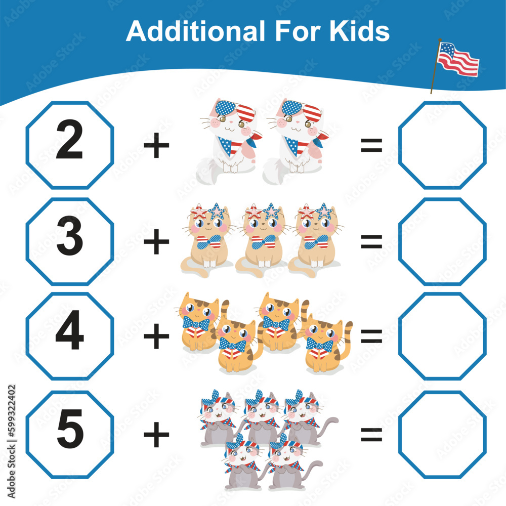 Mathematic counting worksheet. Math activity, count and write the ...