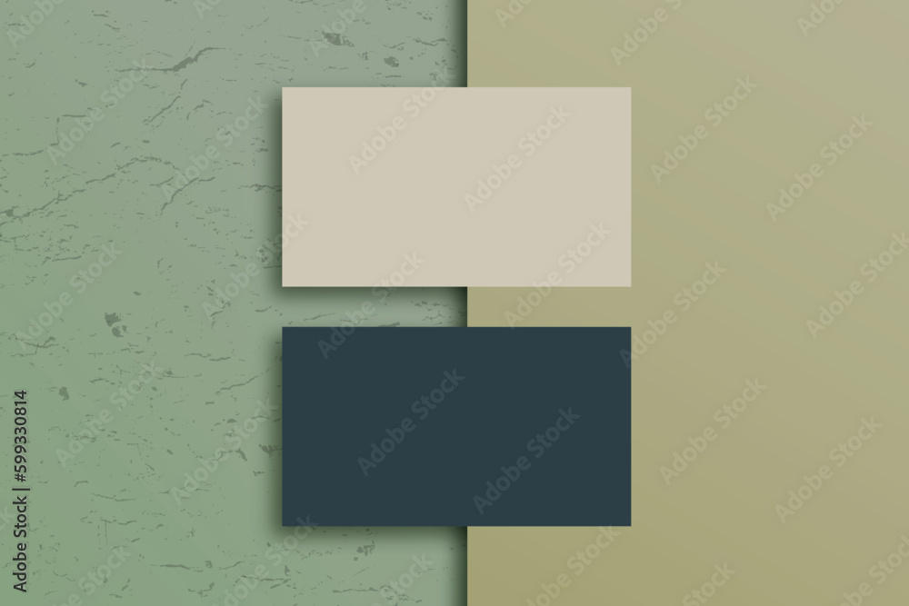 Vector blank visiting card template mockup design with texture Stock ...