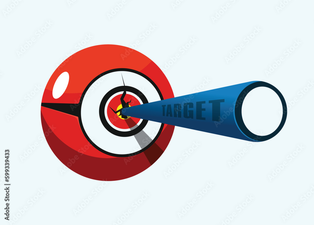 Bullseye concept with a stick hitting a target showing success. PNG ...