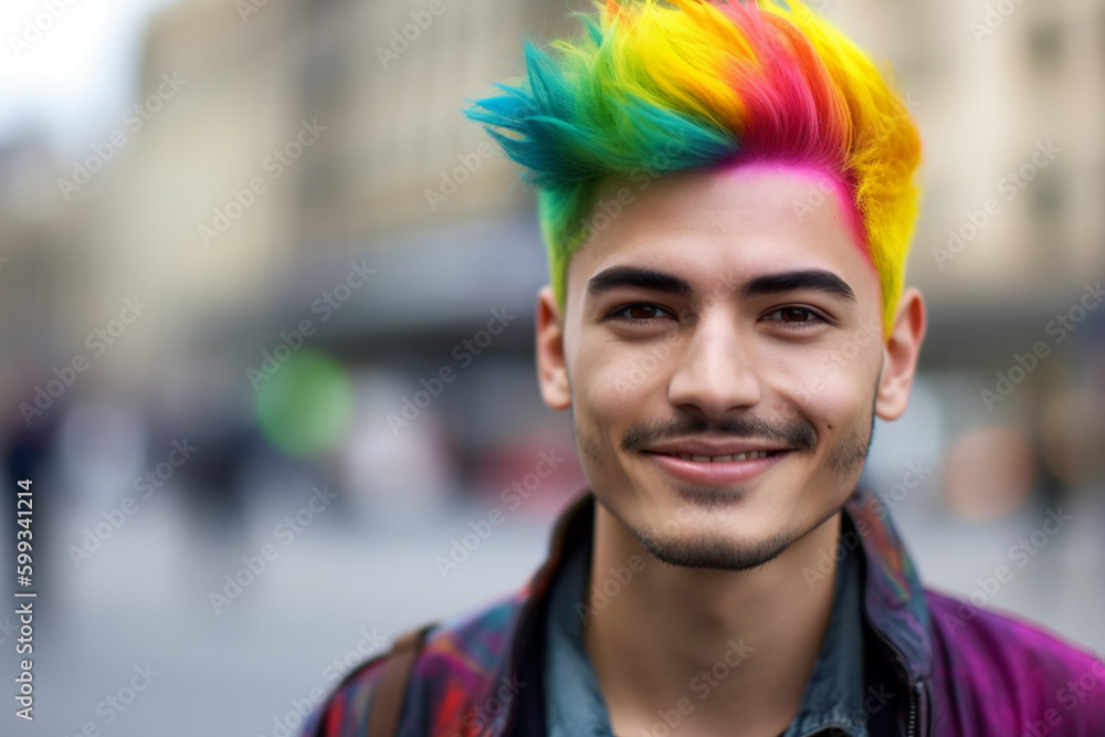 Generative Ai of lgbtq people at a peaceful pride event. Stock ...