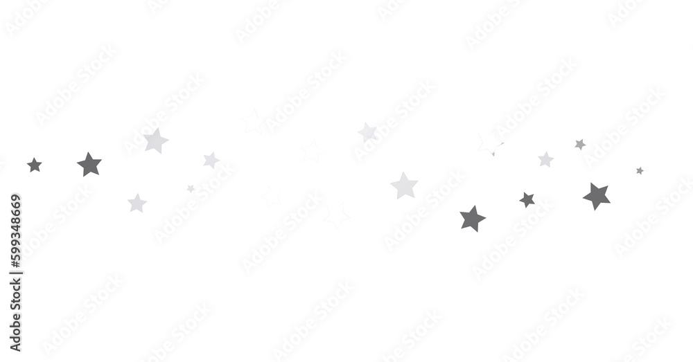Silver stars border 3d - png transparent Stock Illustration | Adobe Stock