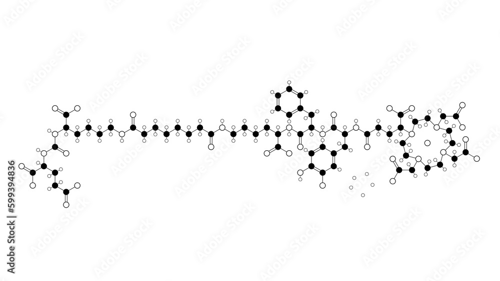177lu-pnt2002 molecule, structural chemical formula, ball-and-stick ...