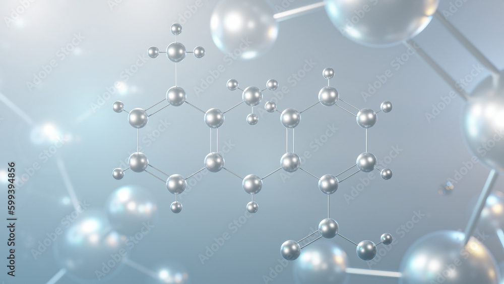 mefenamic acid molecular structure, 3d model molecule, ponstel ...