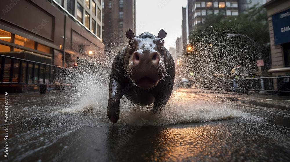 National Geographic Wildlife photo of the year, a mighty hippo charging ...