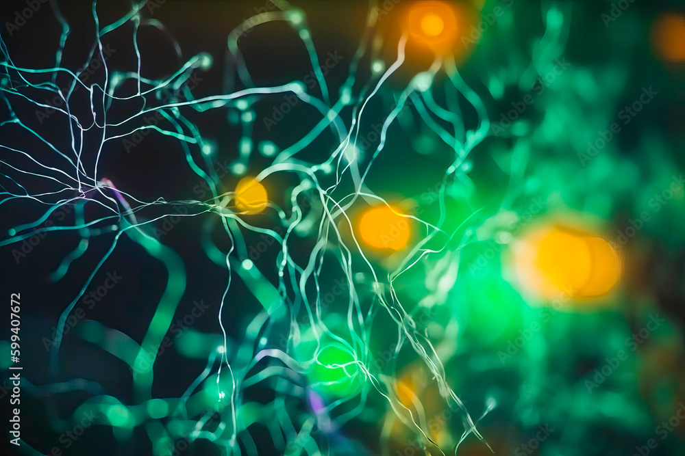 An image of neurons involved in the processing of visual motion, such ...