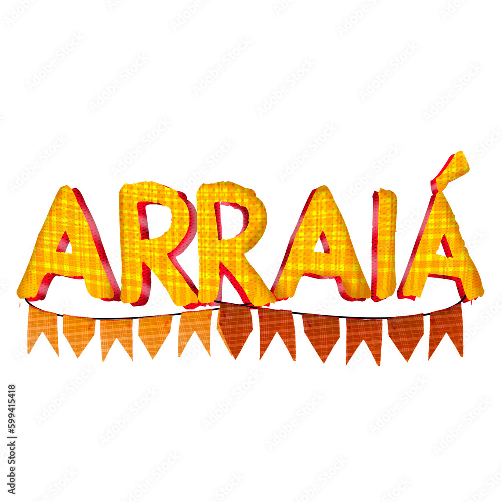 Poster ARRAIÁ - PNG - SÃO JOÃO - FAIXA - TEXTURA DE PALHA – Quadro de ...