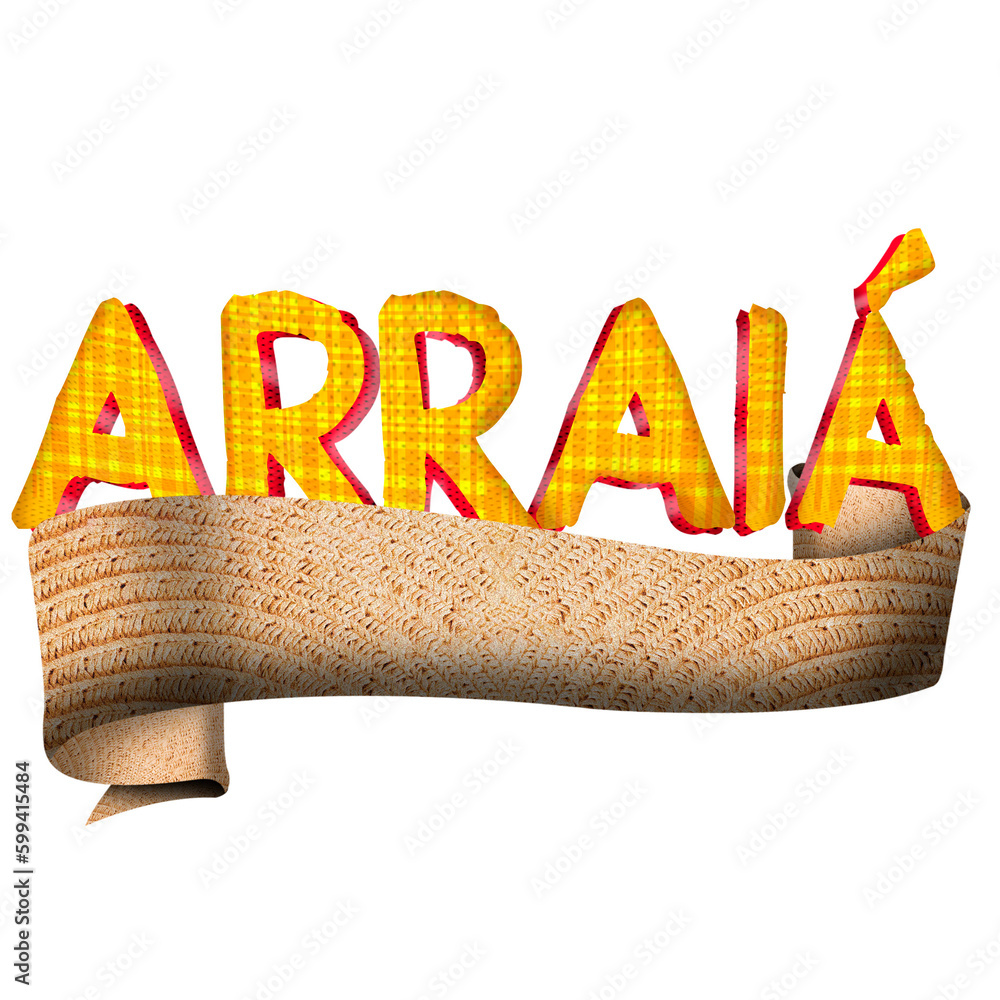 Poster ARRAIÁ - PNG - SÃO JOÃO - FAIXA - TEXTURA DE PALHA – Wall Art ...