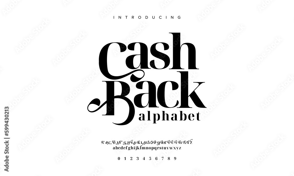 Elegant cashback alphabet letters font and number. Classic Lettering ...