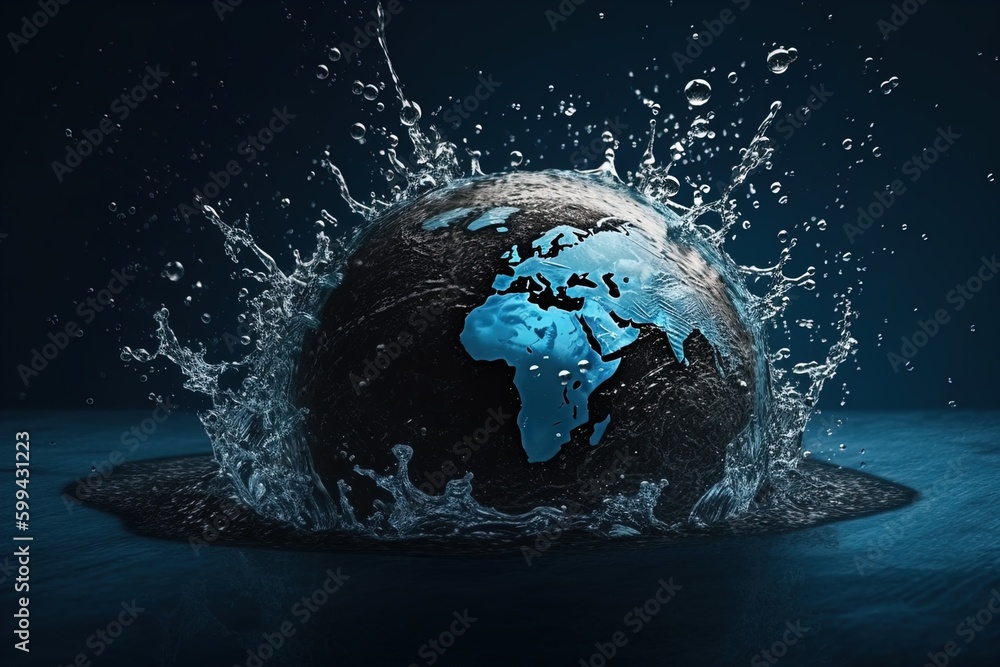 Dynamic Splash of Earth: Water Droplets and Global Energy Flow in ...