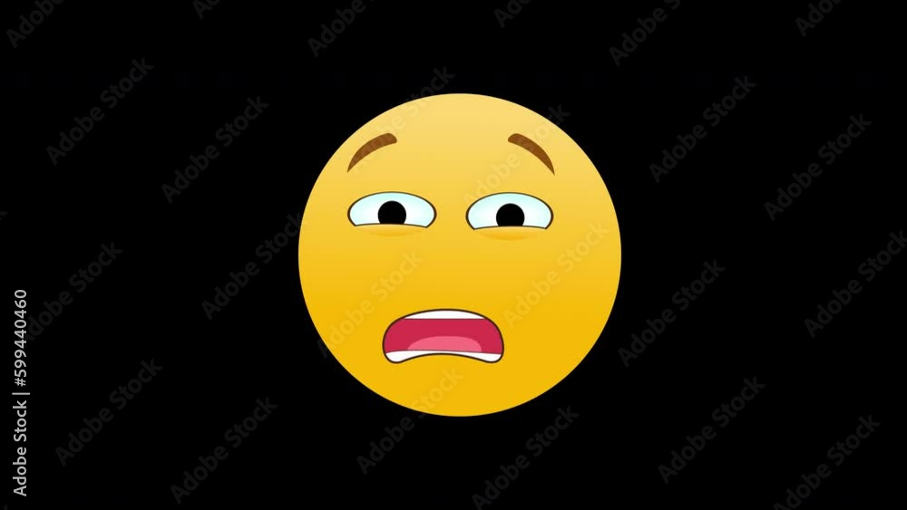 scream emoji crying sad emoji emotion icon loop motion graphics video ...