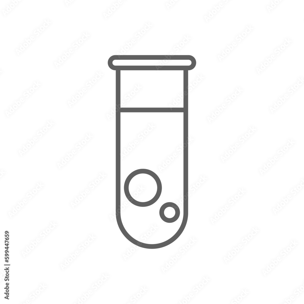Boiling Tube Science icon with black outline style. equipment, chemical ...