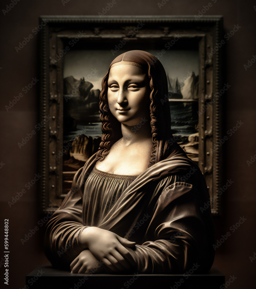 Photo & Art Print The Sculpture of Mona Lisa in Sandstone, Nizar