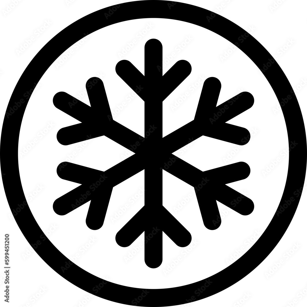 Web icon featuring a freezer control icon, auto cooling/defrost, air ...
