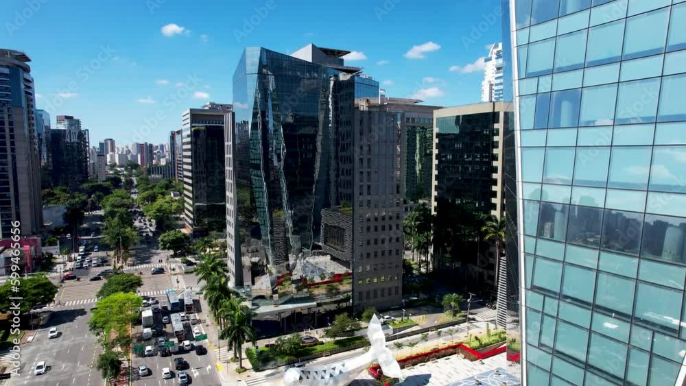 Faria Lima Avenue At Sao Paulo Brazil. Cityscapes High Buildings ...