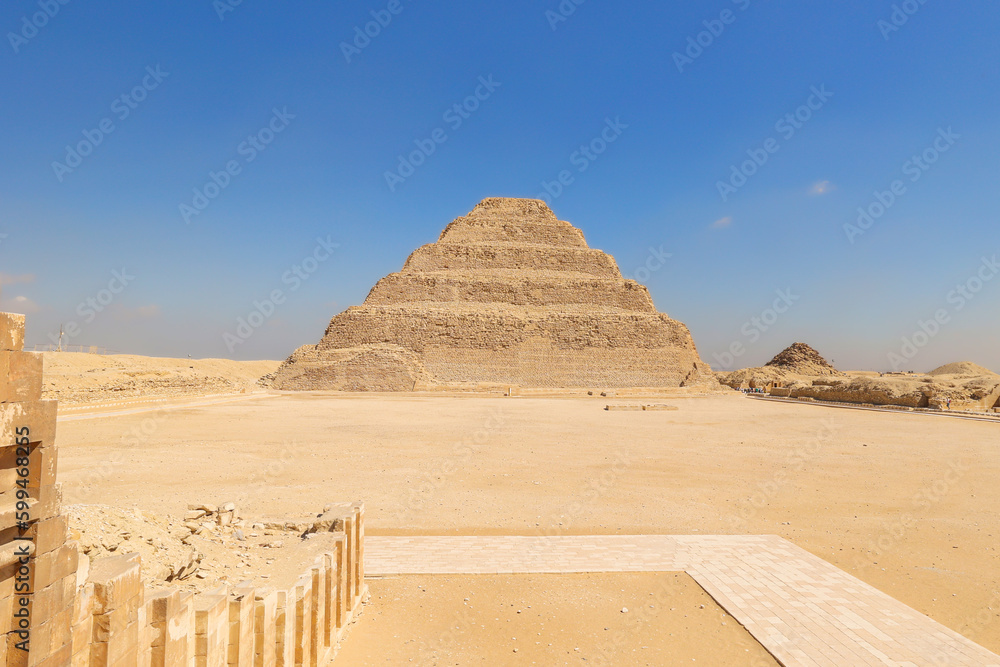 Step Pyramid of Saqqara, the oldest surviving large stone building in ...