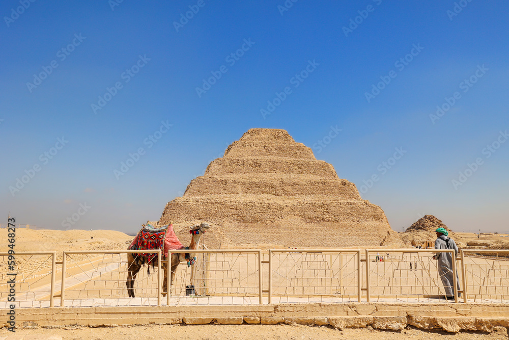 Step Pyramid of Saqqara, the oldest surviving large stone building in ...