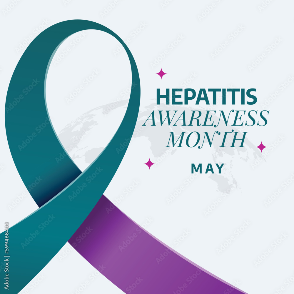 Hepatitis Awareness Month design template for celebration. ribbon ...