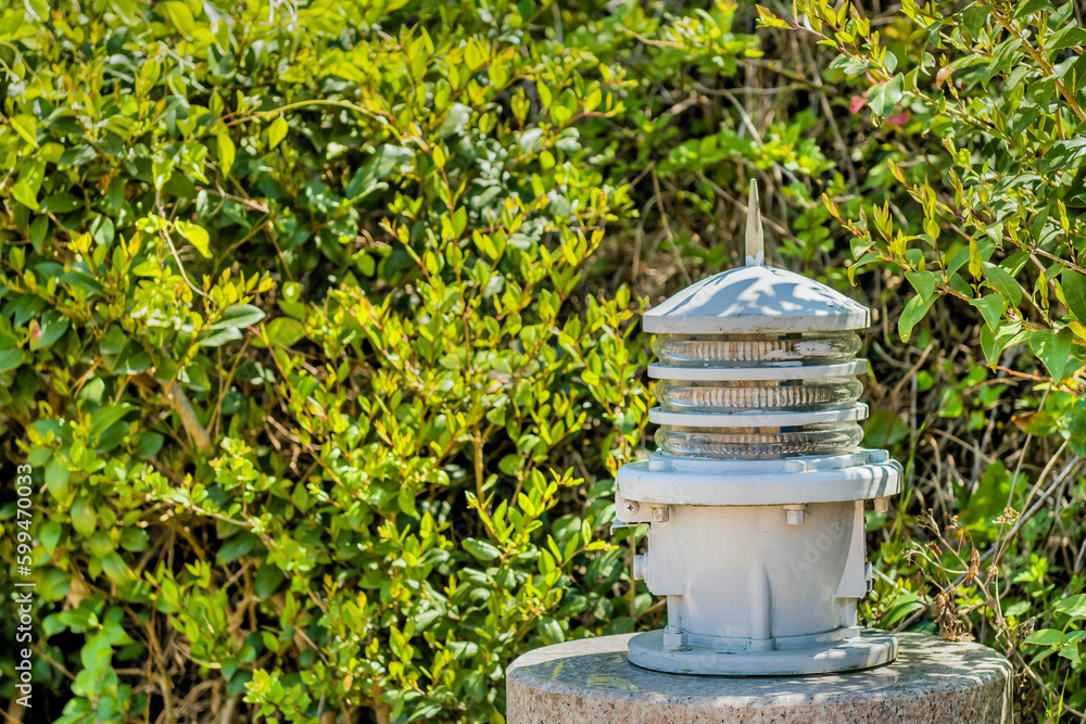 Old rotating beacon light once used in lighthouse. Stock Photo | Adobe ...