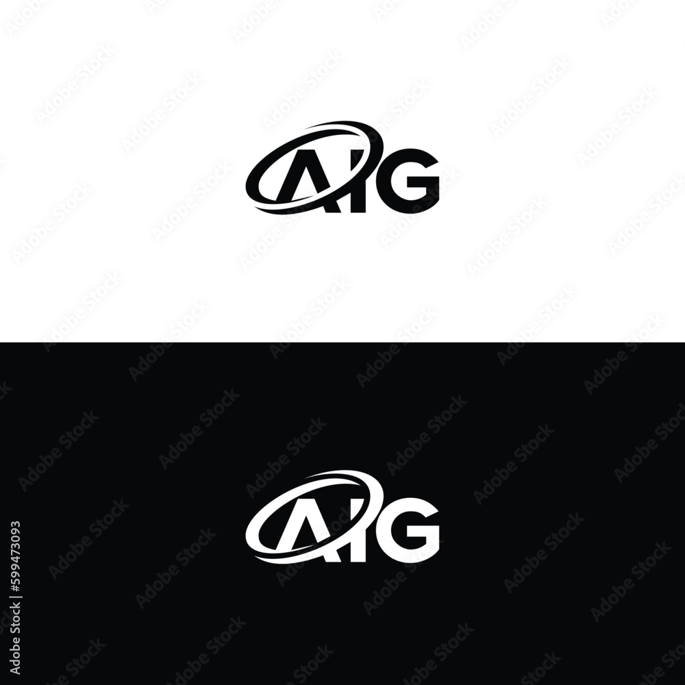 Initial based modern and minimal Logo. AIG letter trendy fonts monogram ...