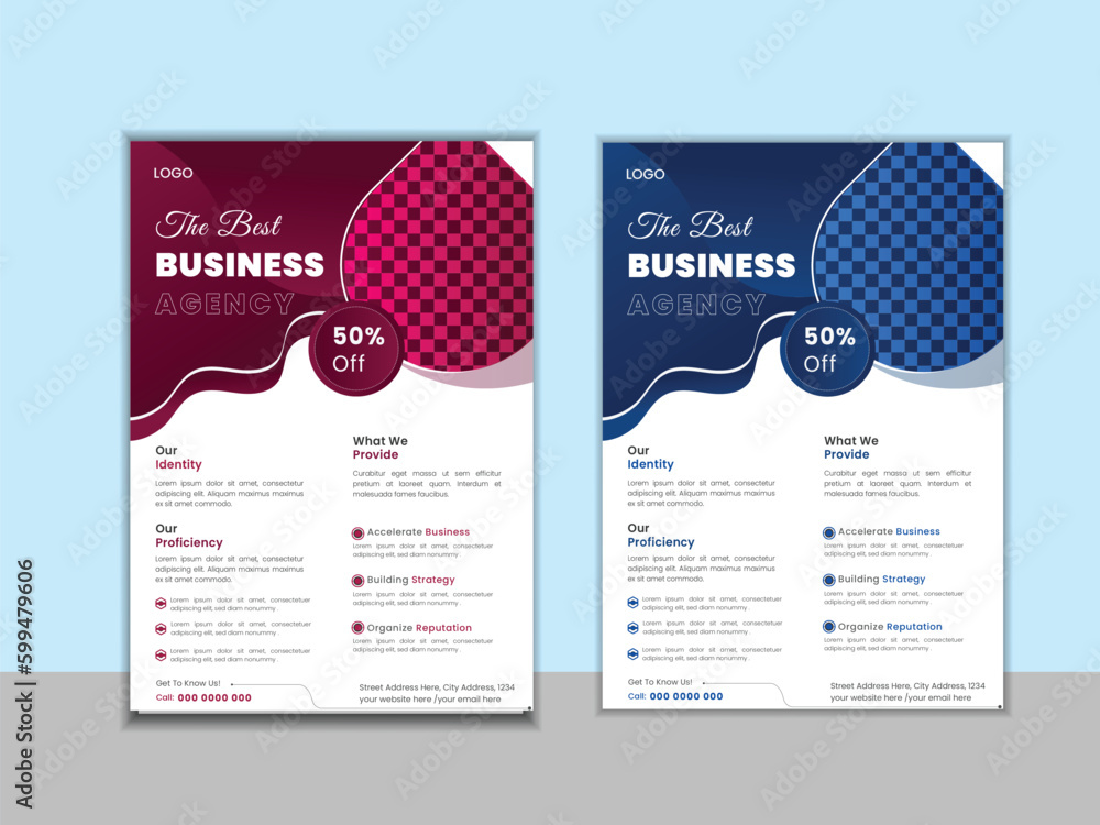 flyer design layout template A4, Business abstract vector template ...