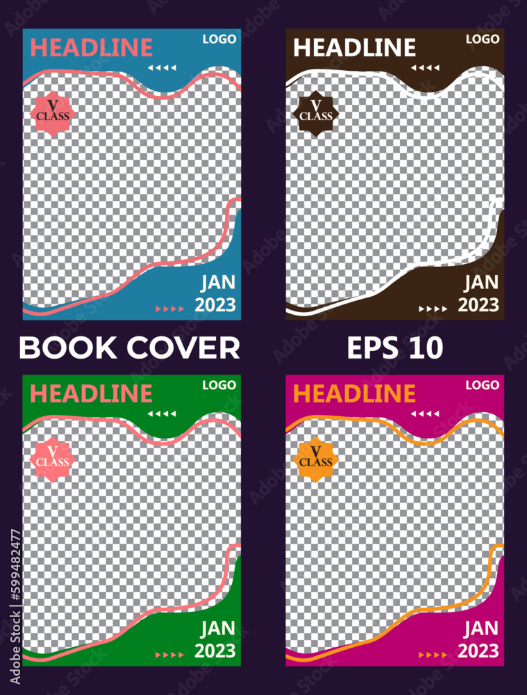 4 Dynamic Vector Illustrations for Eye-Catching Book Covers - 4 In 1 ...