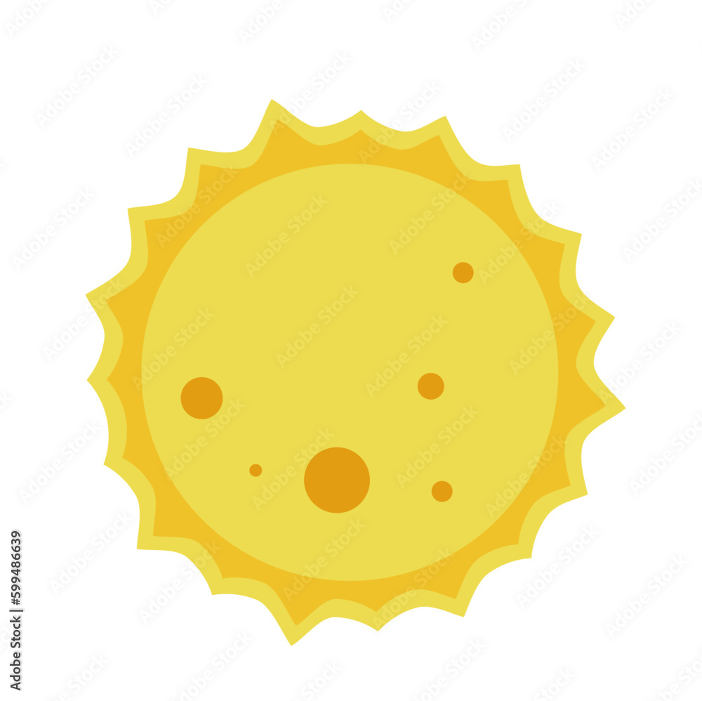 Space Objects Collection Illustration Sun Stock Vector Adobe Stock