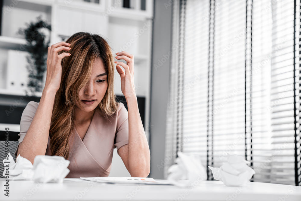 A competent female employee who has become completely exhausted as a ...