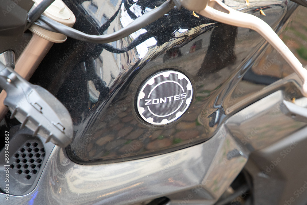 Zontes motorcycles text brand and sign logo by Guangdong Tayo ...