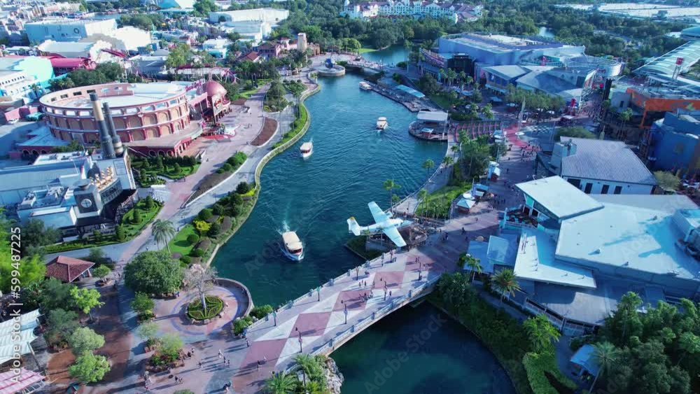 Universal City Walk At Orlando Florida United States. Amusement Park ...