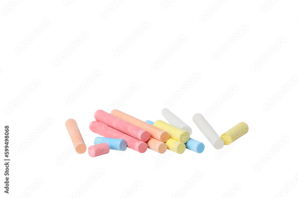 Color chalk isolated on white background, PNG Stock Photo | Adobe Stock