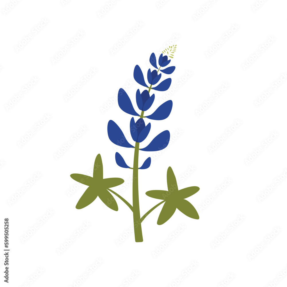 cute bluebonnet logo cartoon icon design template flat isolated vector ...