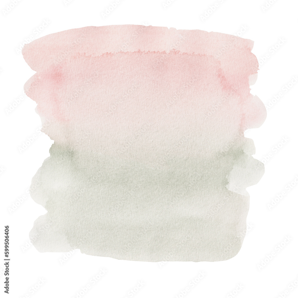 Sage green watercolor background, pastel pink and peach splash ...